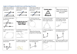 Angles in Polygons, Parallel Lines and Bearings | Teaching Resources