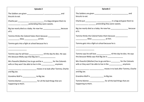 Private Peaceful | Teaching Resources