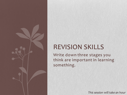 Revision Skills workshop | Teaching Resources