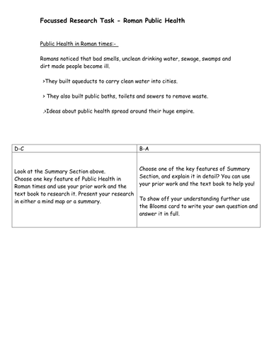 MEDICINE THROUGH TIME - REVISION PUBLIC HEALTH | Teaching Resources