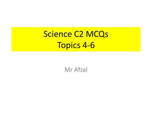 Edexcel C2 Science Topics 4-6 | Teaching Resources