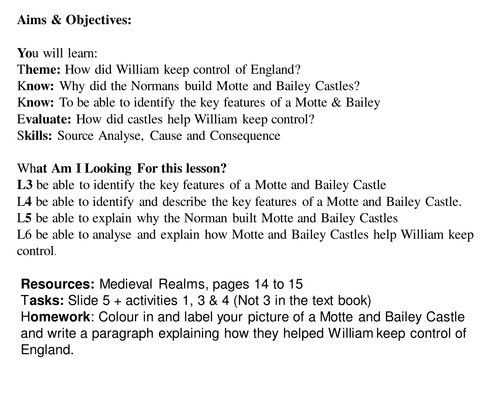 How did William keep control Scheme of Work with lesson resources ...