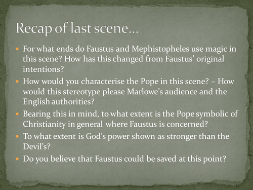 Dr Faustus - A level | Teaching Resources