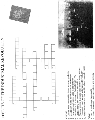 Industrial Revolution differentiated assessment and review sheet ...