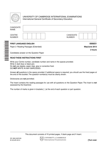 IGCSE Paper 2 Exam walkthrough - Resources - TES