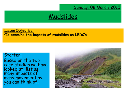 Mudslides | Teaching Resources