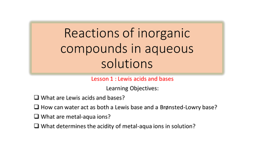 Reactions of inorganic compounds - Lewis acids and bases by agoldfish ...