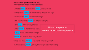 Was or Were ? | Teaching Resources