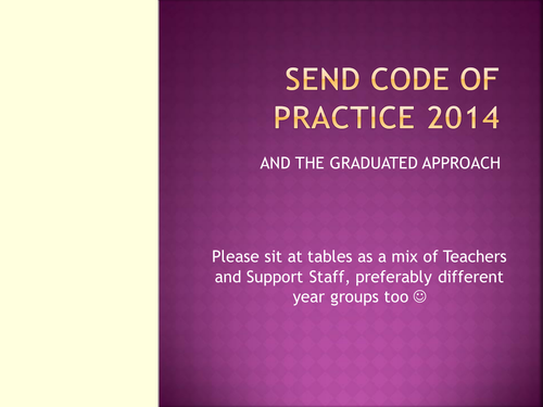 SEND code of practice 2014 summary INSET | Teaching Resources