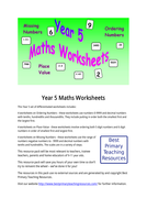 Maths Worksheets Year 5 | Teaching Resources