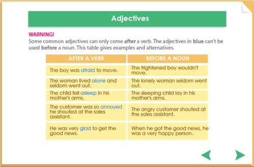 Using adjectives, nouns and verbs | Teaching Resources