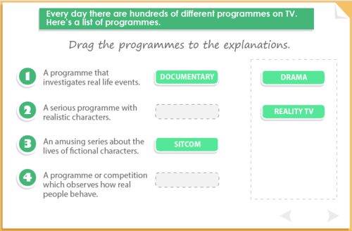 Listening comprehension/vocabulary building - TV programmes | Teaching ...
