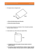GCSE Practice Exam Questions - Length, Area and Volume. | Teaching ...