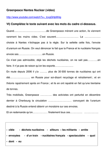 Pour ou Contre le Nucléaire? | Teaching Resources