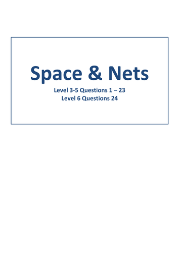 Shape Space KS2 Sats Past Paper Questions incl level 6 | Teaching Resources