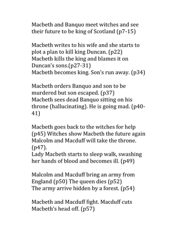 Macbeth week 3 and 4 | Teaching Resources
