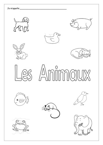 FRENCH - Animals - Les Animaux - Activity Booklet - Worksheets ...
