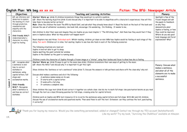 The BFG Newspaper Article 7 x Lesson Bundle | Teaching Resources