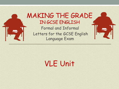 Formal and Informal Letters for the GCSE English Language Exam by ...