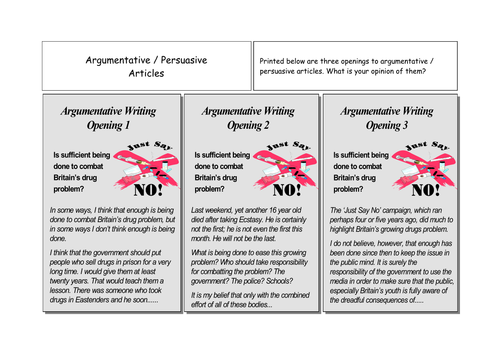 Effective Argument and Persuasion for the GCSE English Writing Exam ...