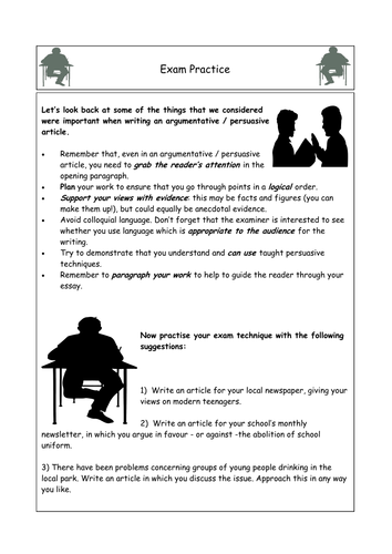 Effective Argument and Persuasion for the GCSE English Writing Exam ...
