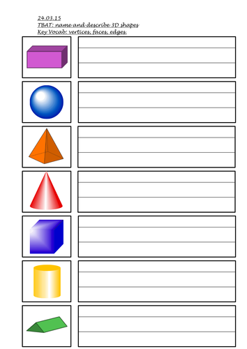 3d Shapes- introduction lesson | Teaching Resources
