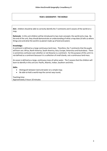 Key Stage 1 Geography: The World Unit | Teaching Resources