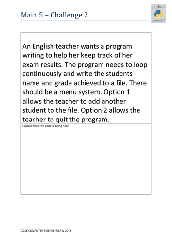 A453 - Python Reading Writing Sorting Files | Teaching Resources