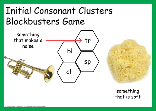 Initial Consonant Clusters Blockbusters Game | Teaching Resources
