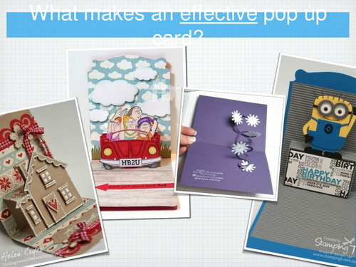 Pop Up Cards - Mini design and Make | Teaching Resources