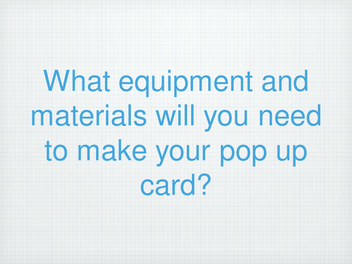 Pop Up Cards - Mini design and Make | Teaching Resources