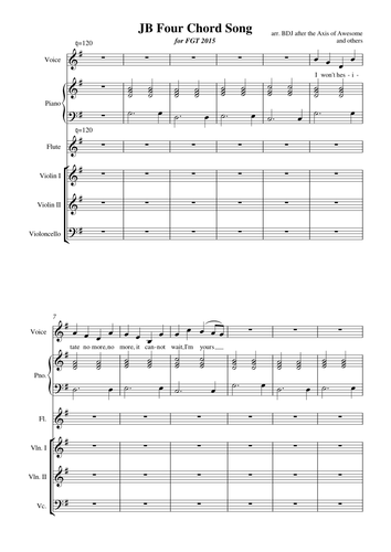 The Four Chord Song - A musical presentation | Teaching Resources