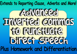Inverted Commas to Punctuate Direct Speech (Yr 4 or Yr 5 KS2 Speech ...