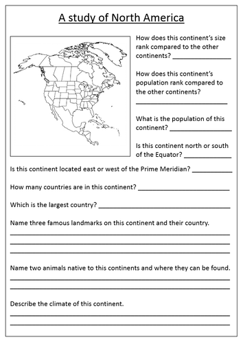 Y5 Geography A Continental Study | Teaching Resources