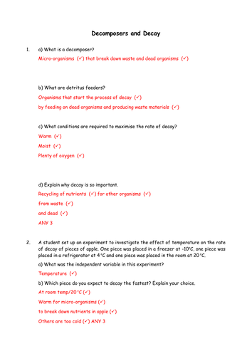 Biology: Decomposers and Decay | Teaching Resources