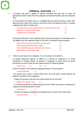 Chemistry: Analysing Chemical Substances Collection | Teaching Resources