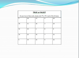 Literacy True or False | Teaching Resources