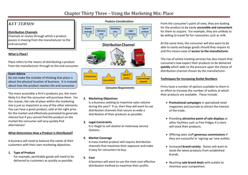 The Marketing Mix - Place | Teaching Resources