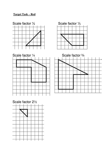 Enlargement with a Negative and/or Fractional Scale Factor with Target ...