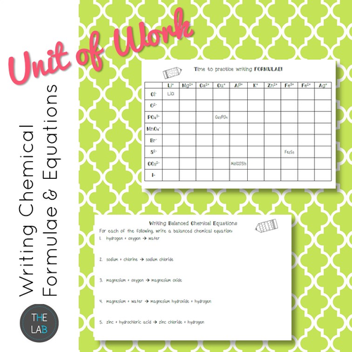 Writing chemical formulae & equations by liezelpienaar - UK Teaching ...