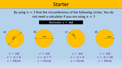 Area and Circumference of a circle complete course | Teaching Resources