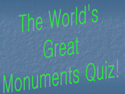 Name the Monument Quiz | Teaching Resources