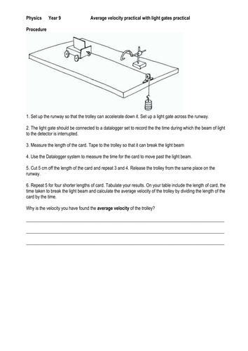 Motion and Forces Practicals by mbcuthbert - Teaching Resources - TES