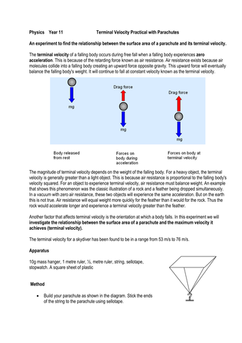 Motion and Forces Practicals | Teaching Resources