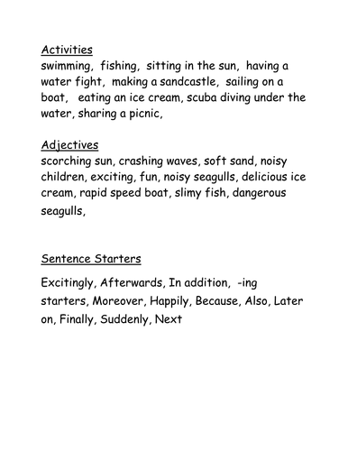 Recount on the Seaside full lesson KS1 (KS2 adaptable) | Teaching Resources