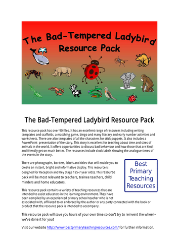 The Bad-Tempered Ladybird Resource Pack by bestprimaryteachingresources ...