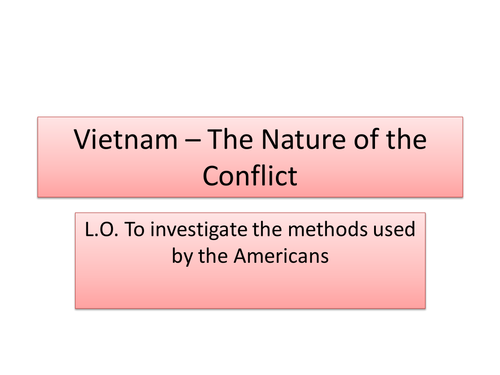 Vietcong Tactics - Vietnam War - GCSE | Teaching Resources