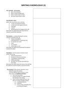 Creating/Writing Monologues | Teaching Resources