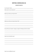 Creating/Writing Monologues | Teaching Resources