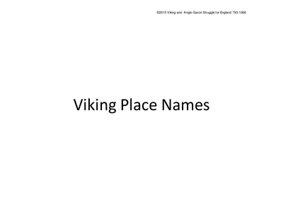 Viking Place names in UK by cathymurphy00 - UK Teaching Resources - TES